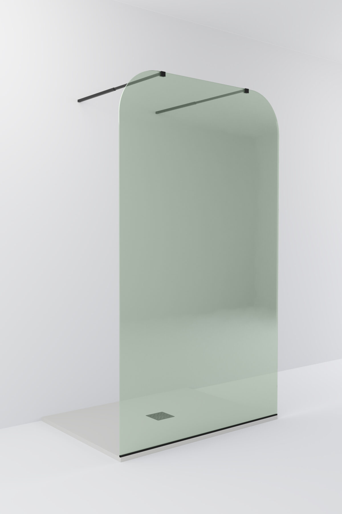 Nouveau - Paroi de douche walk-in en verre arrondie - Hydropolis