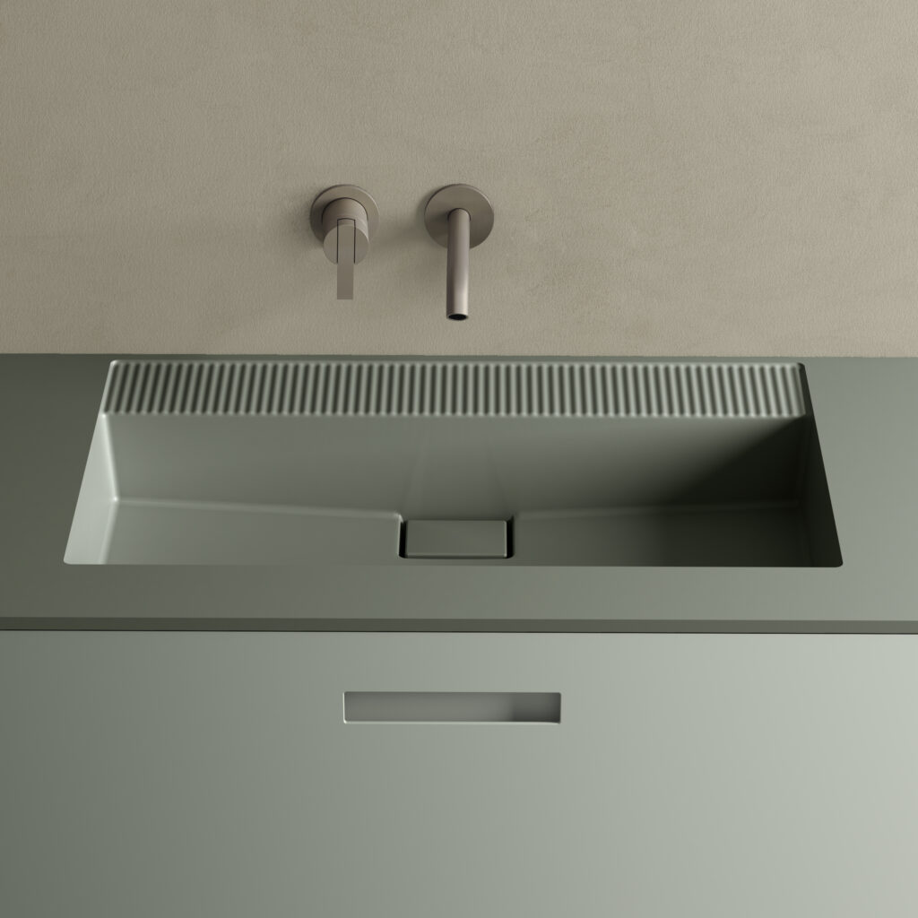 Ease - Lavabo en Solid Surface avec vasque intégrée - Hydropolis