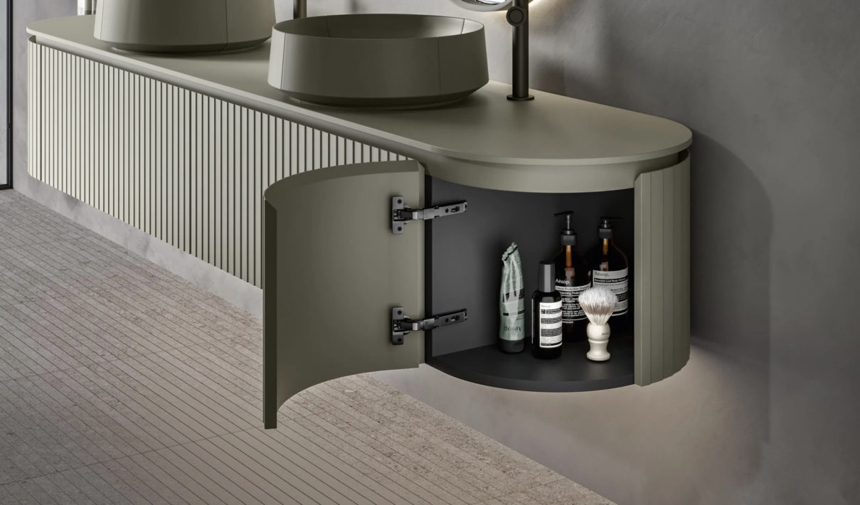 Calipso - Meuble sous vasque suspendu avec bords arrondis - Hydropolis